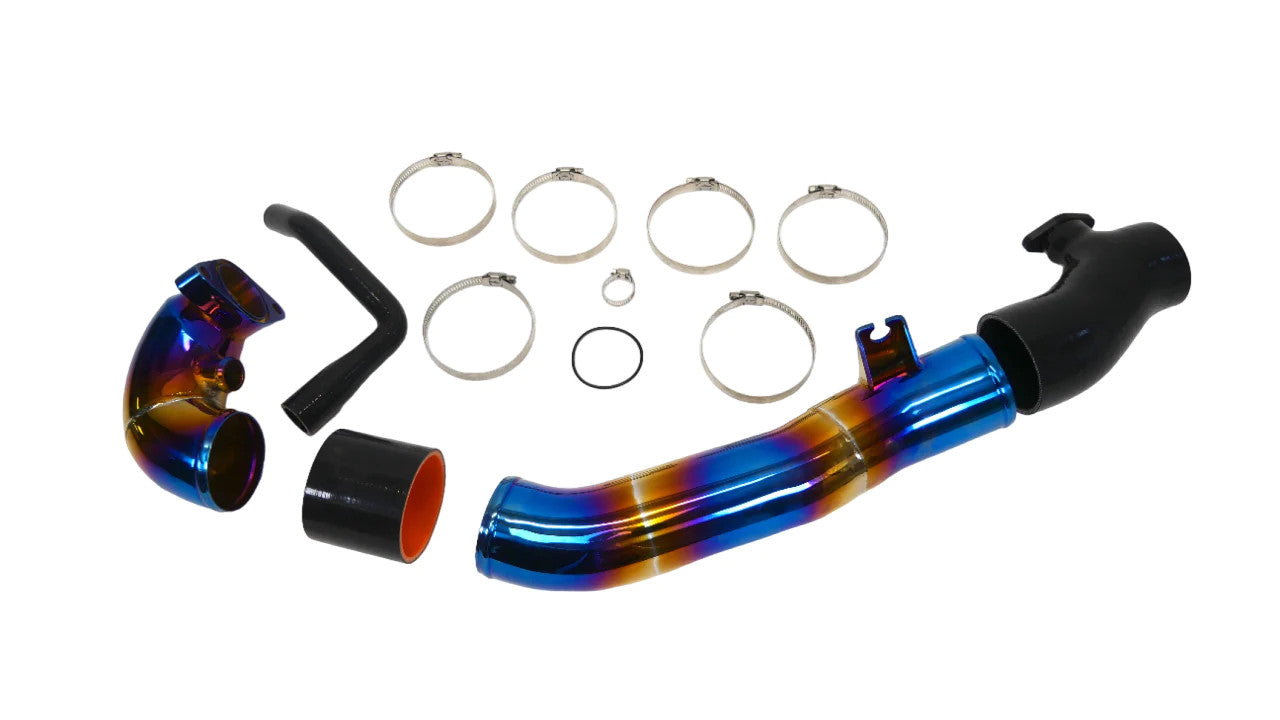 PLM Turbo Inlet Pipe Kit Stainless Burnt Blue | Axion Performance Parts